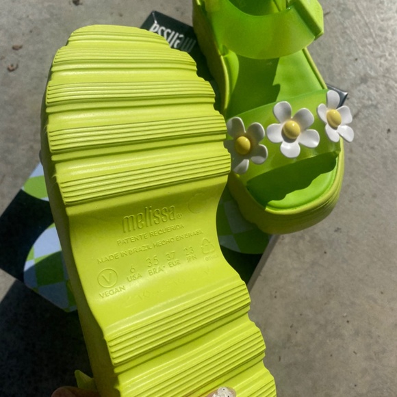 Melissa X Lazy Oaf | Shoes | Melissa X Lazy Oaf Green Kick Off Sandal | Poshmark